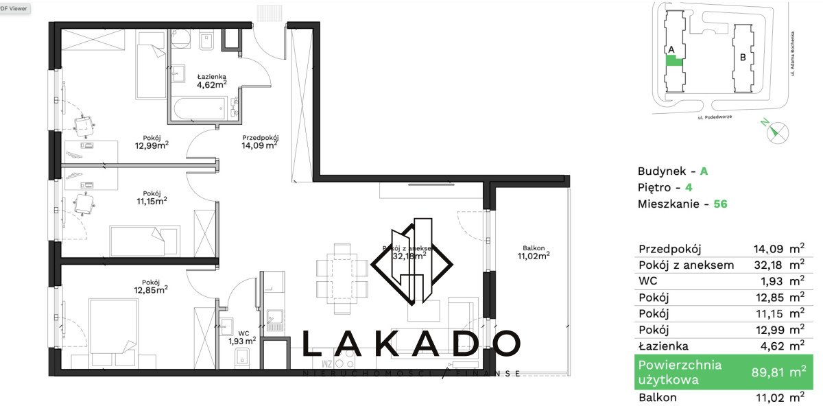 Sprzedam mieszkanie czteropokojowe : Kraków Podgórze Duchackie , ulica ...
